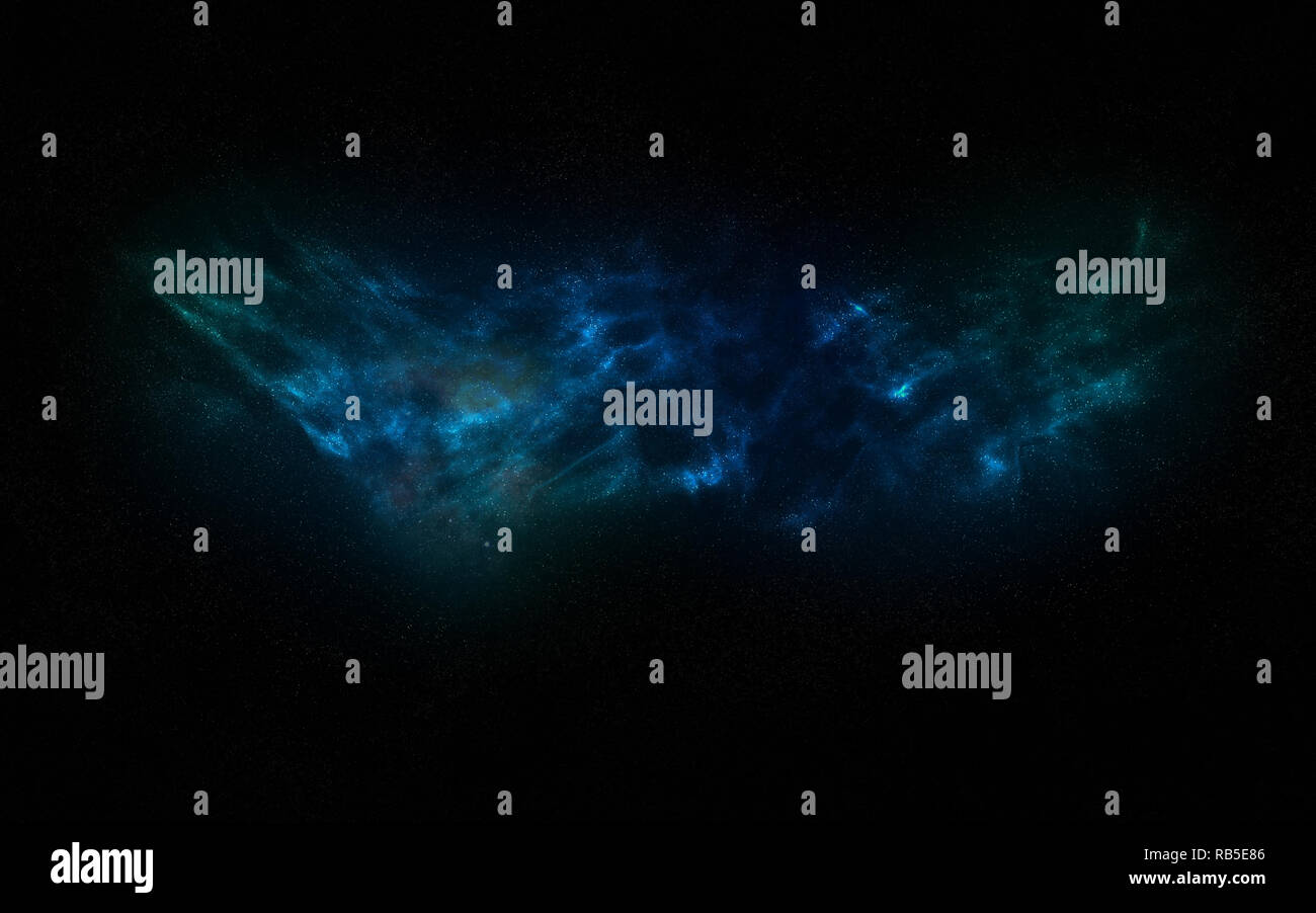 Abstract fanciful dark space, nebula starry night sky, galactic ...