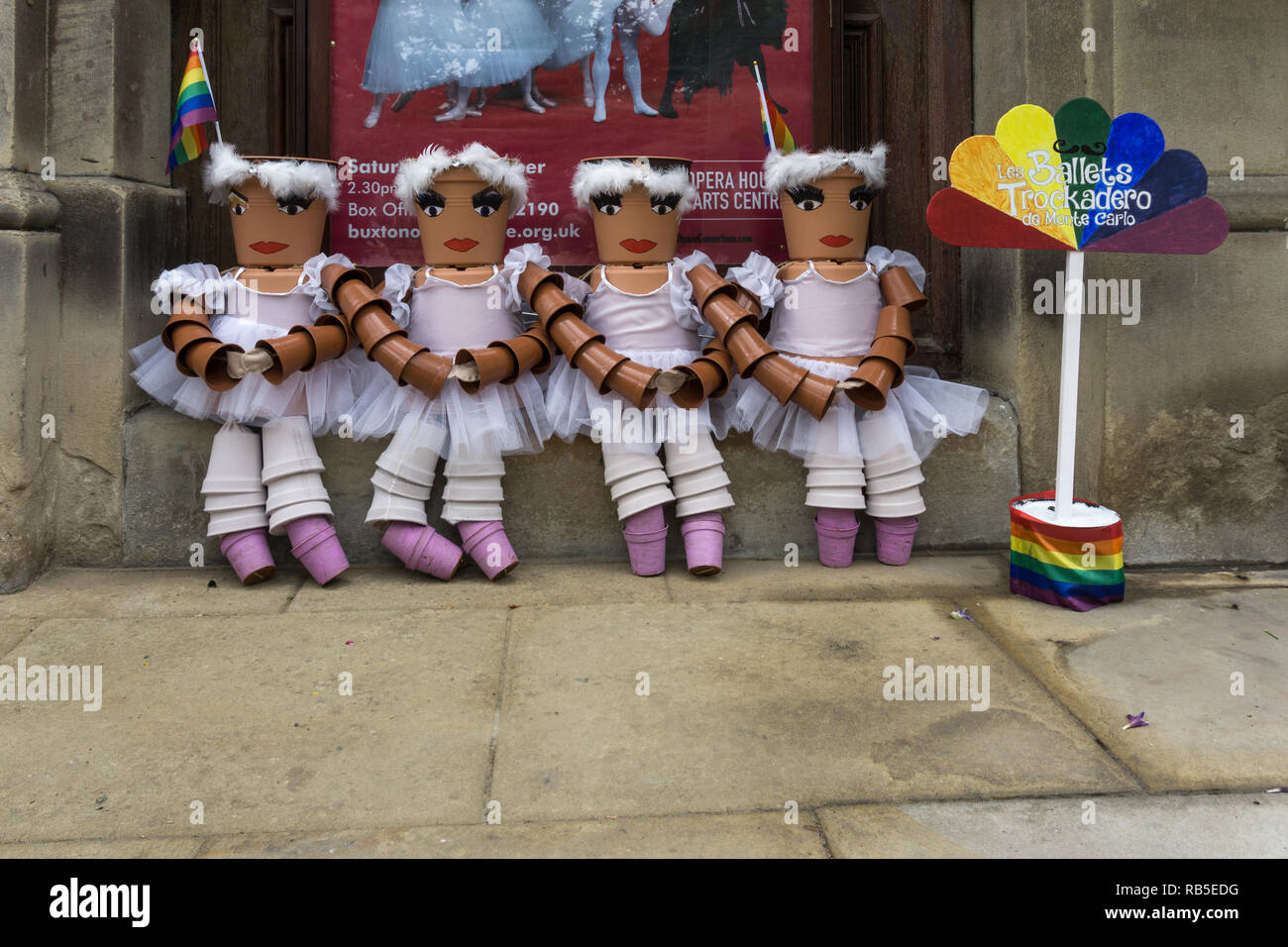 Poster for the Trockadero Ballet with four spoof ballerinas made out of ...