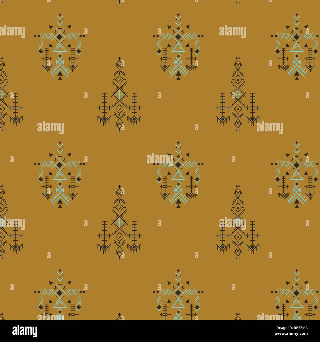 Tribal seamless pattern - Berber native signs ,ethnic background Stock ...