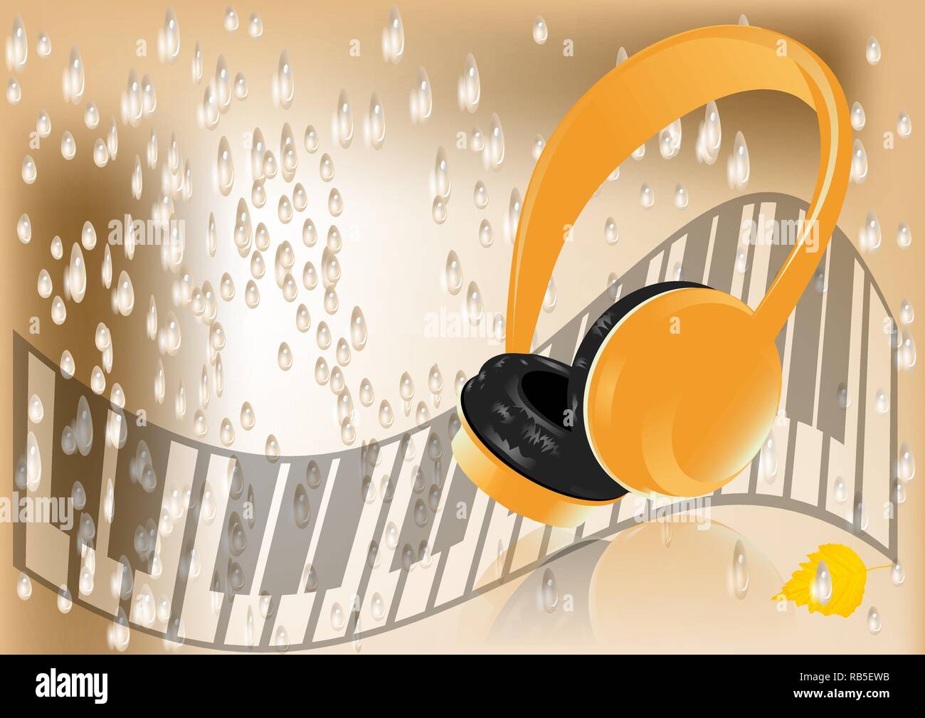 autumn melody. abstract musical background with phone Stock Vector ...