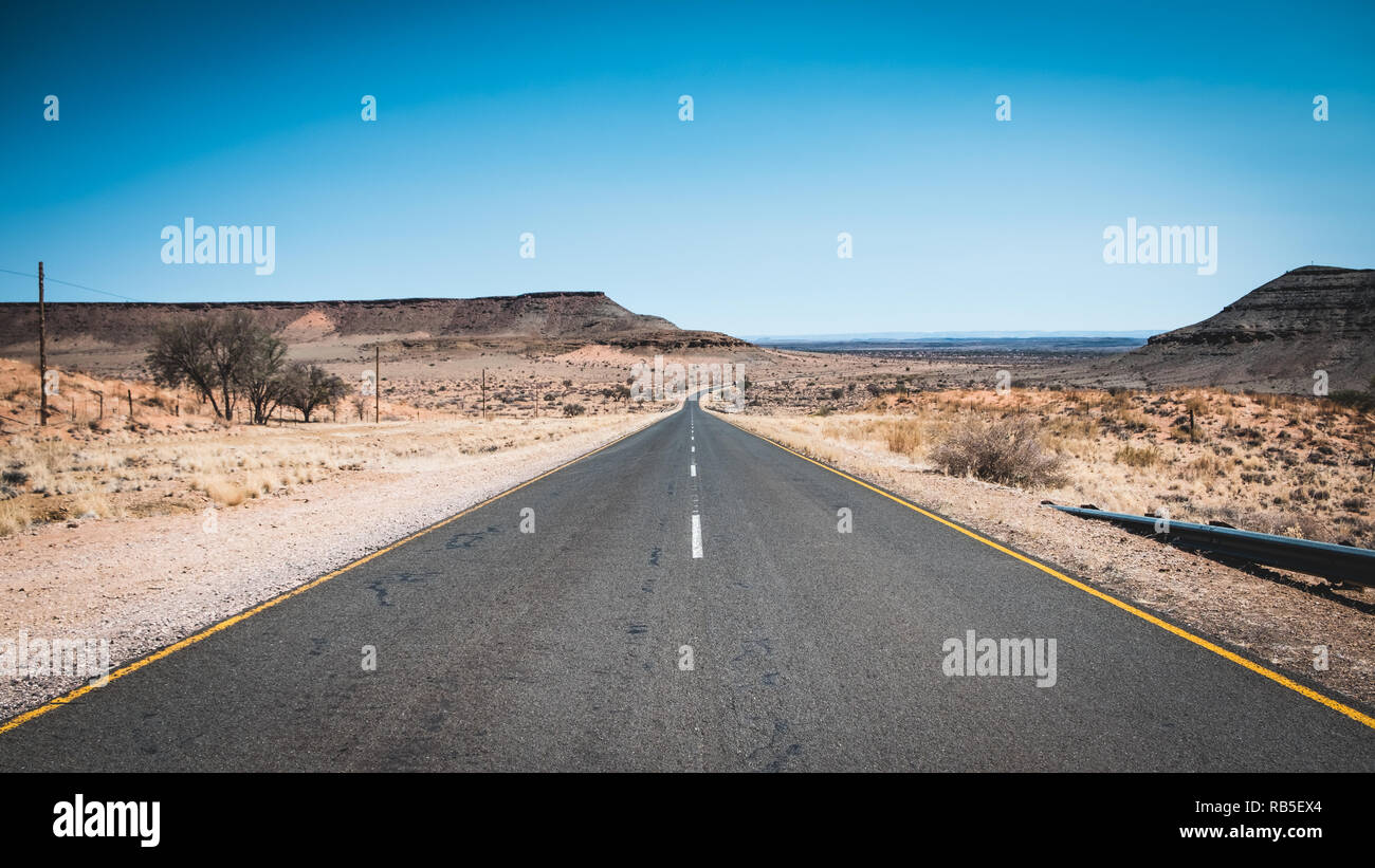Endless Road in Namibia Stock Photo - Alamy