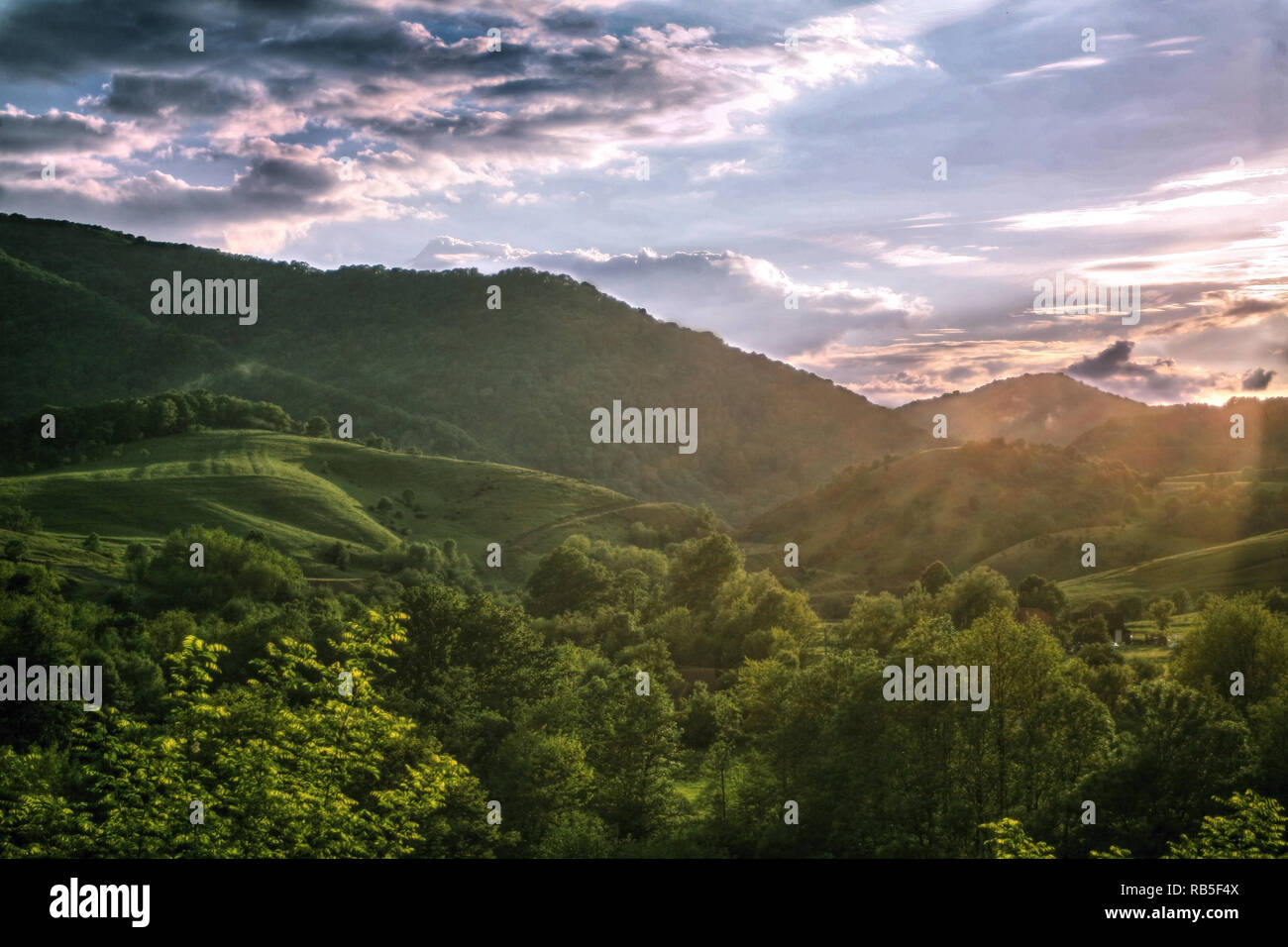 Landscape in Romania Stock Photo - Alamy