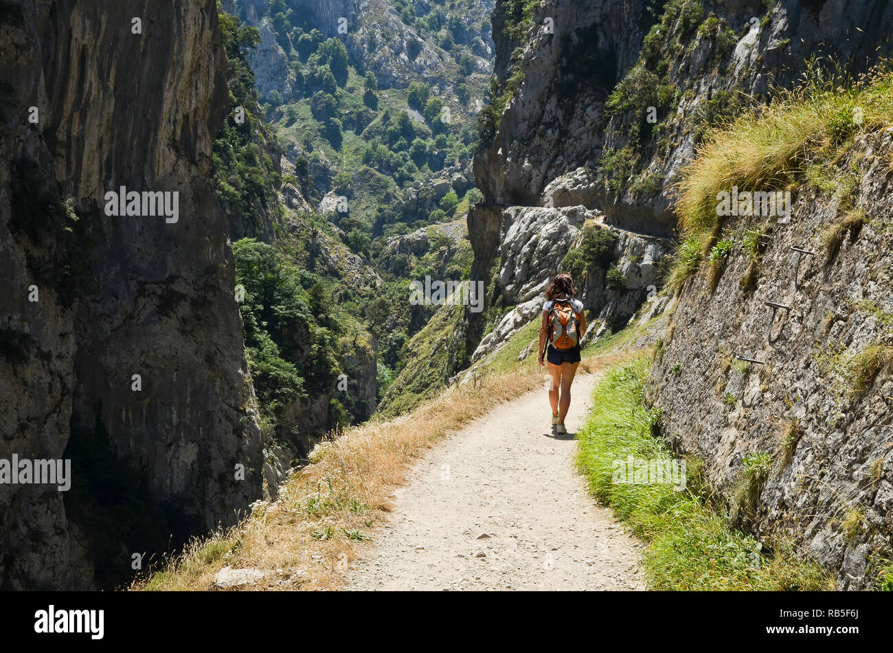 Girl walking on the path Stock Photo - Alamy