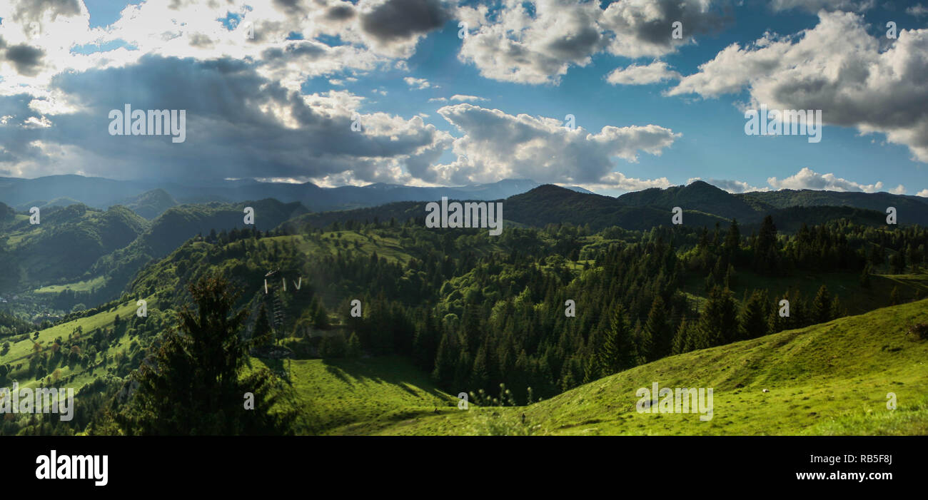 Landscape of nature in Romania Stock Photo - Alamy