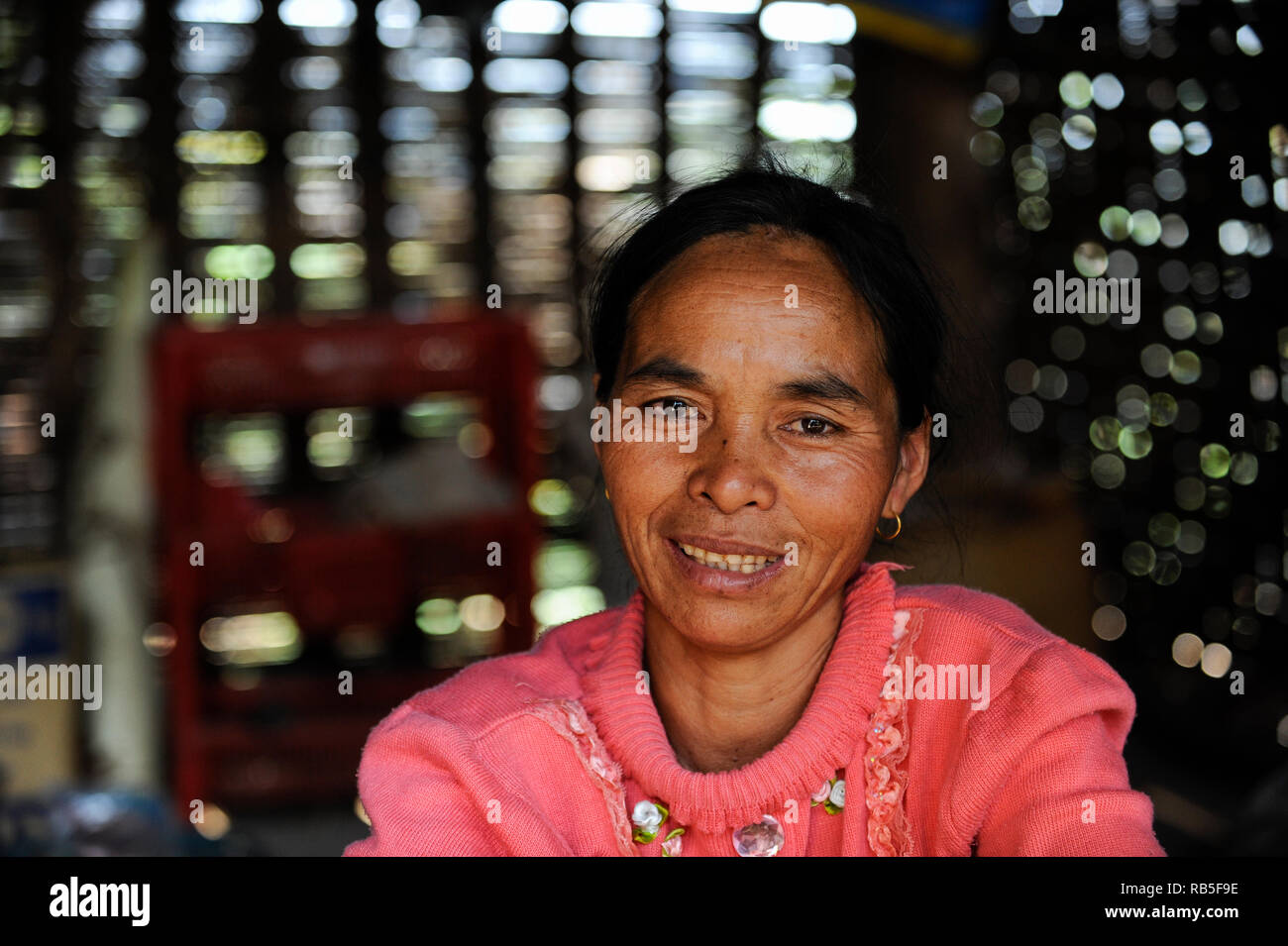 LAO PDR, province Oudomxay , village Houyta, ethnic group Khmu, woman ...