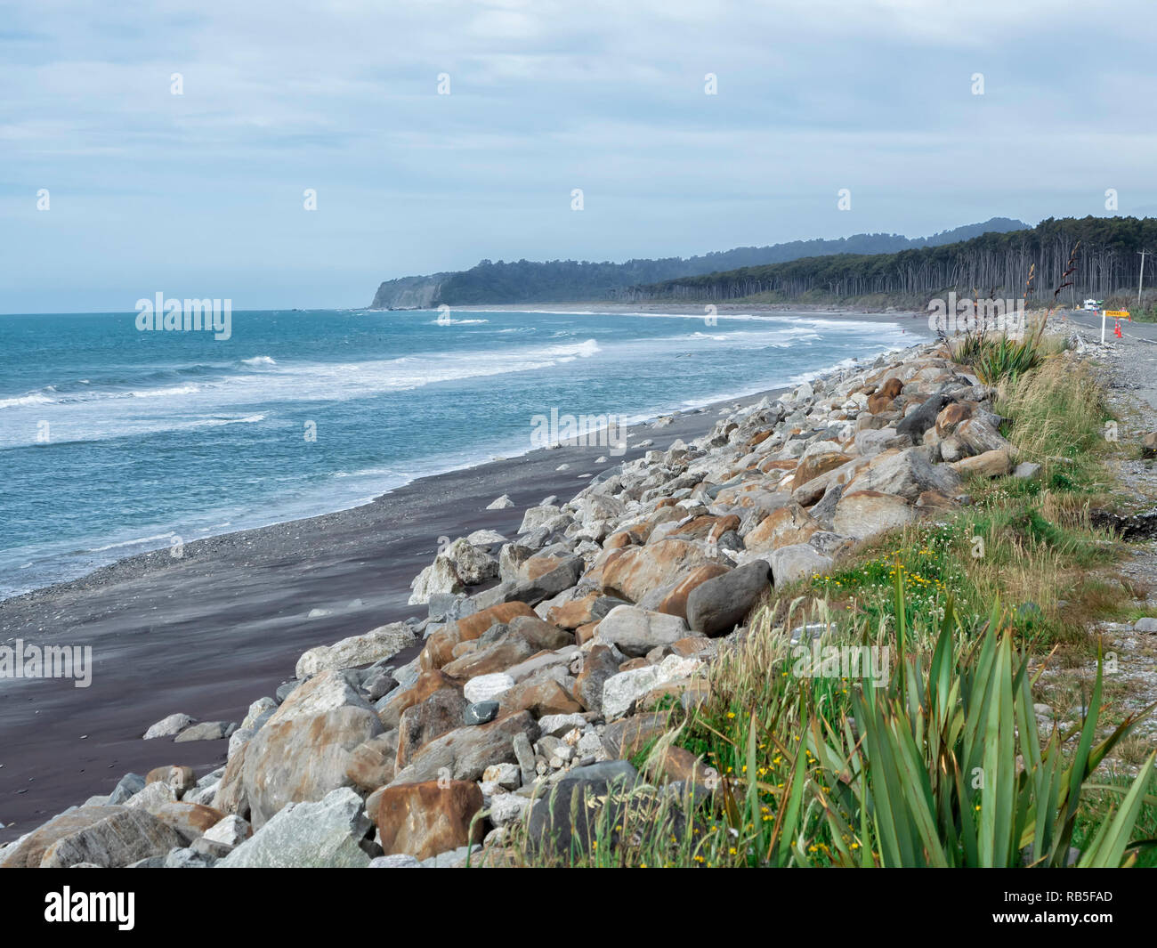 Bruce Bay on the West Coast, Haast Highway, New Zealand, South Island ...