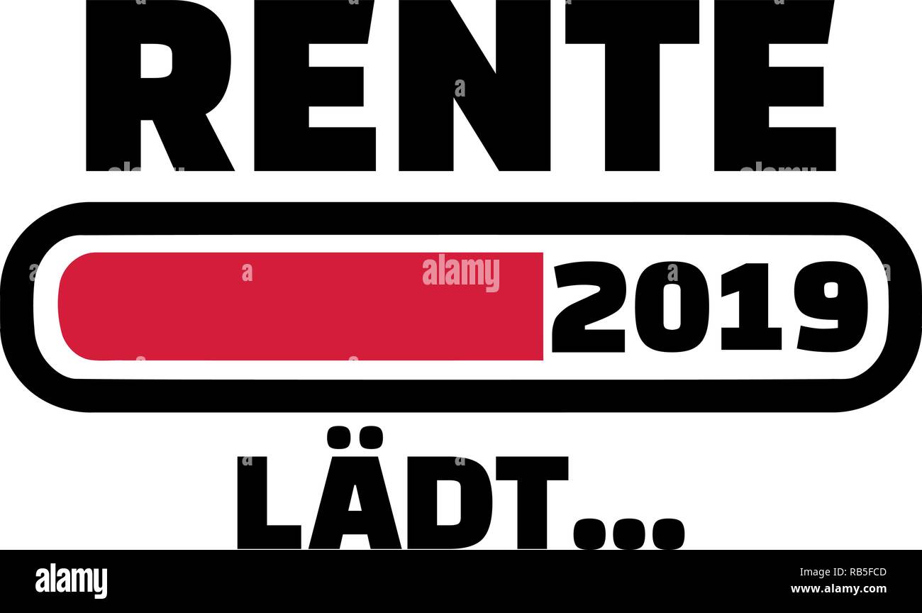 Retirement loading bar 2019 german Stock Vector Image & Art - Alamy