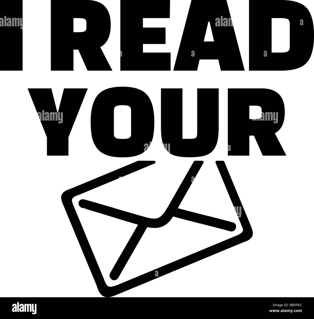 I read your mail with envelope icon Stock Vector Image & Art - Alamy