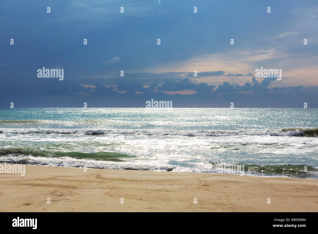 Sea beach in storm weather Stock Photo - Alamy