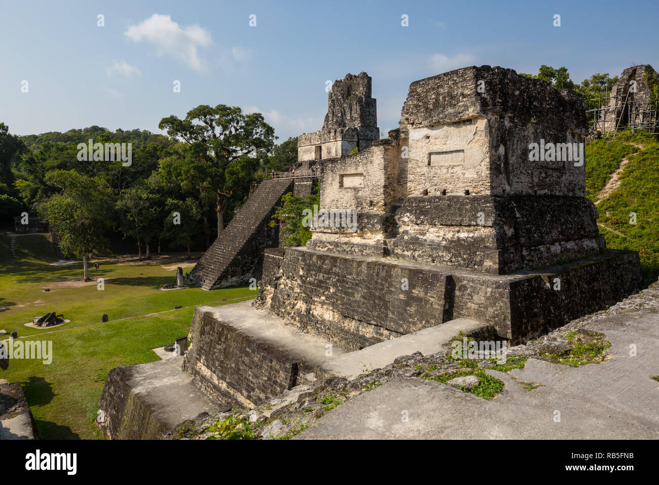 Famous ancient Mayan temples in Tikal National Park, Guatemala, Central ...