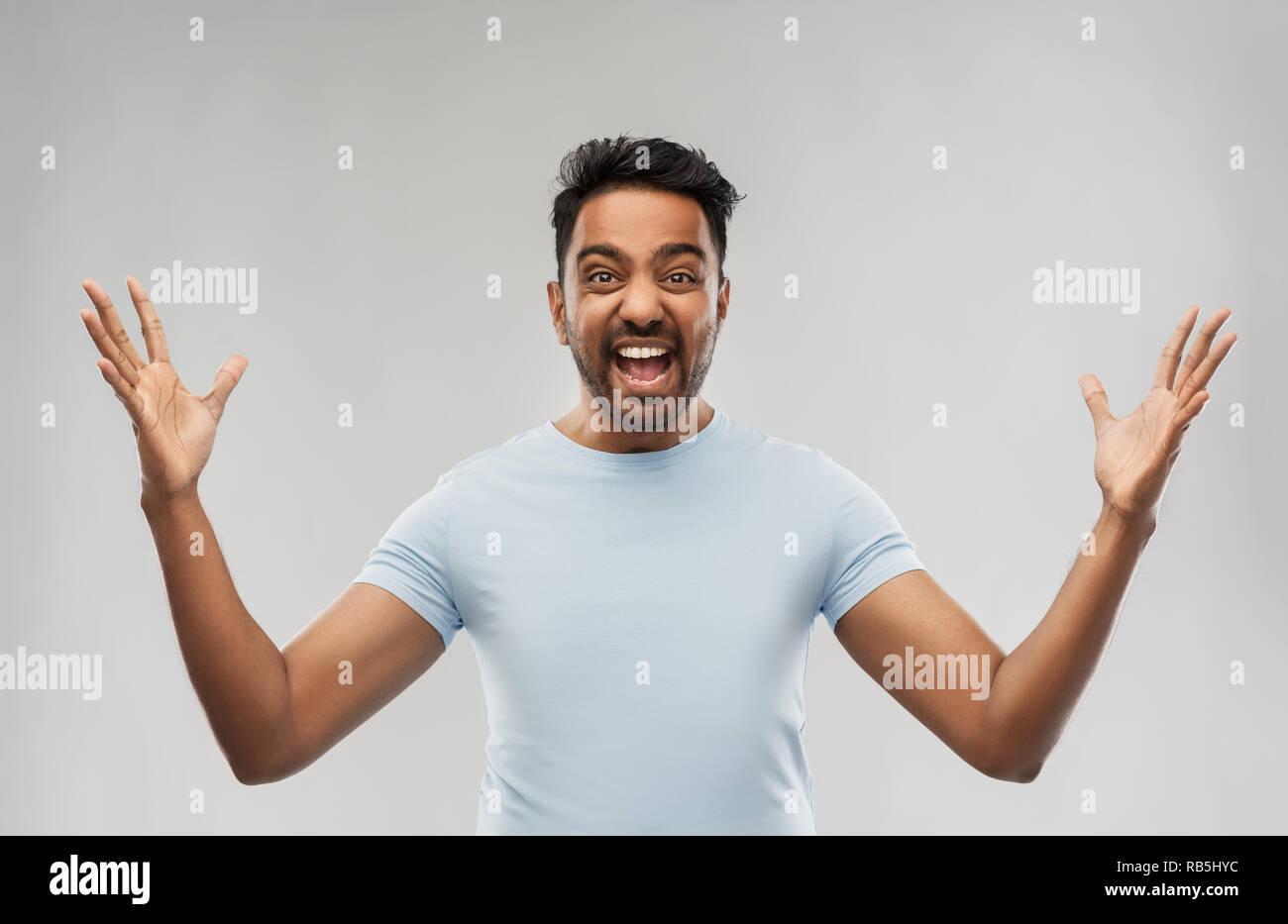 indian man celebrating victory Stock Photo - Alamy