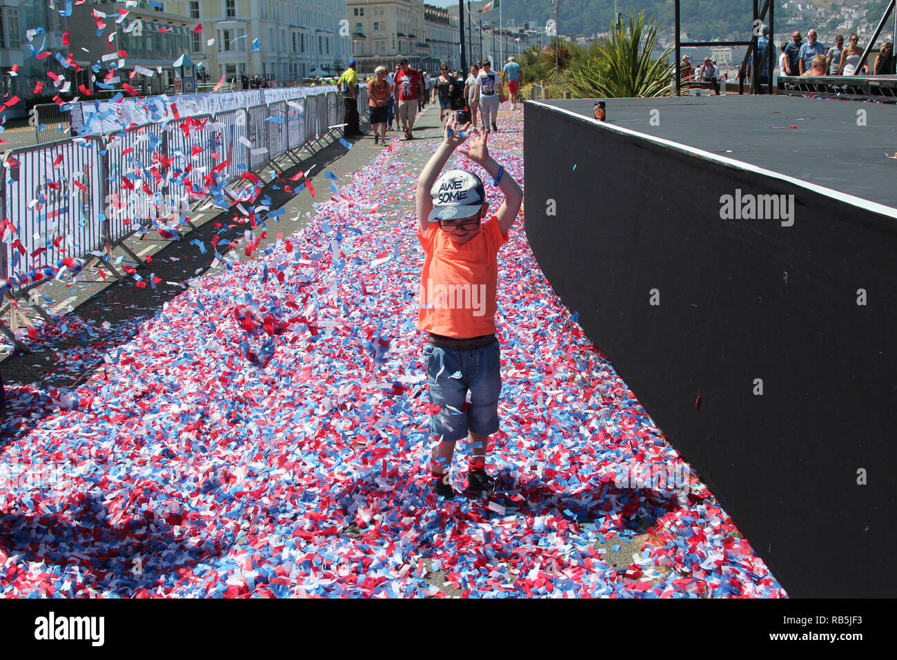 Multi-coloured paper confetti Stock Photo - Alamy