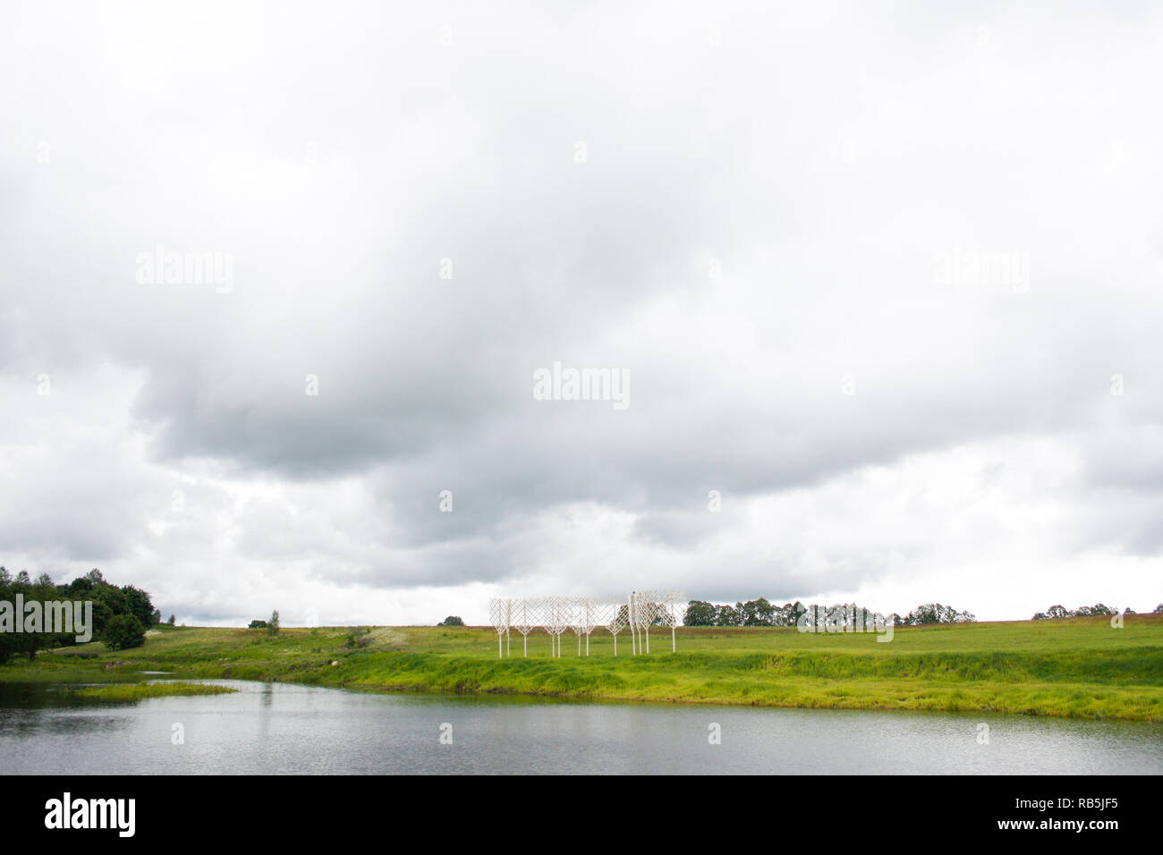 Beautiful summer landscape view with amazing sky and field Stock Photo ...