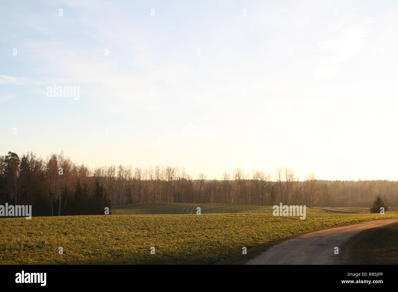 Beautiful summer landscape view with amazing sky and field Stock Photo ...