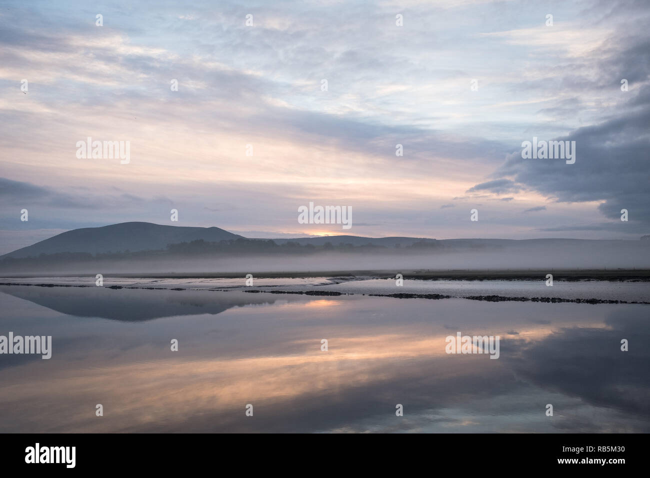 A view of the hill called Criffel taken from the village of Glencaple ...
