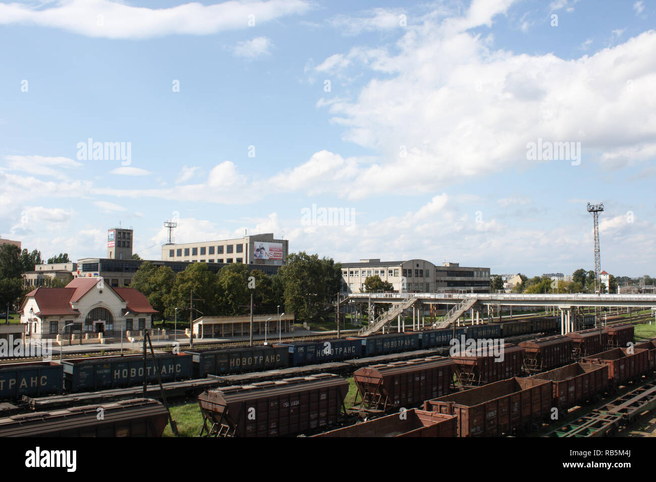 Railway track view from small bridge Stock Photo - Alamy