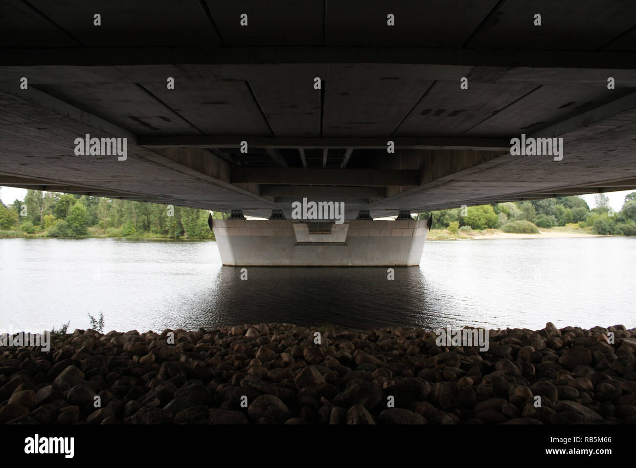 Beautiful view of under bridge with waterflow Stock Photo - Alamy