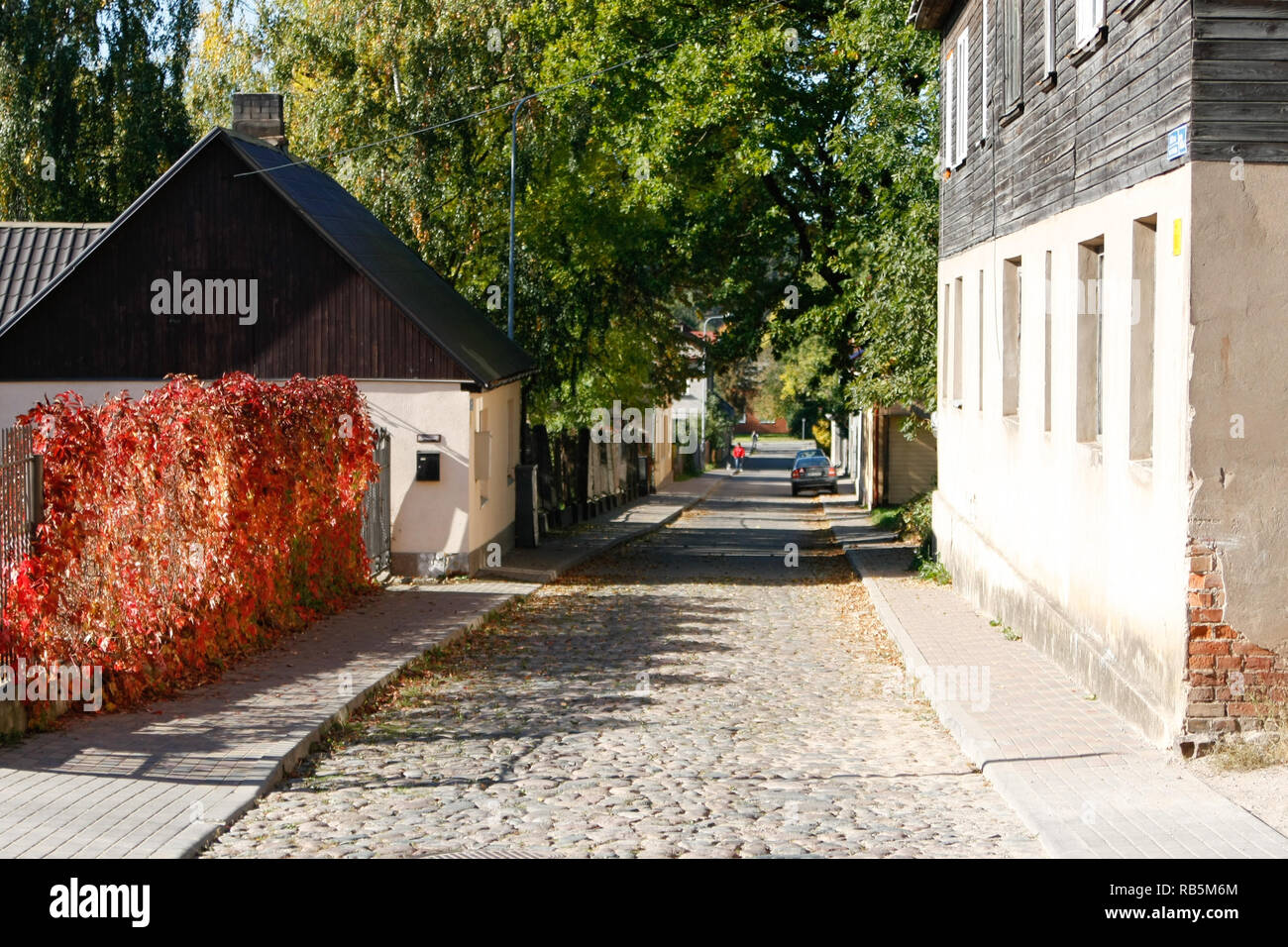 Old brick road street in an old city Stock Photo - Alamy