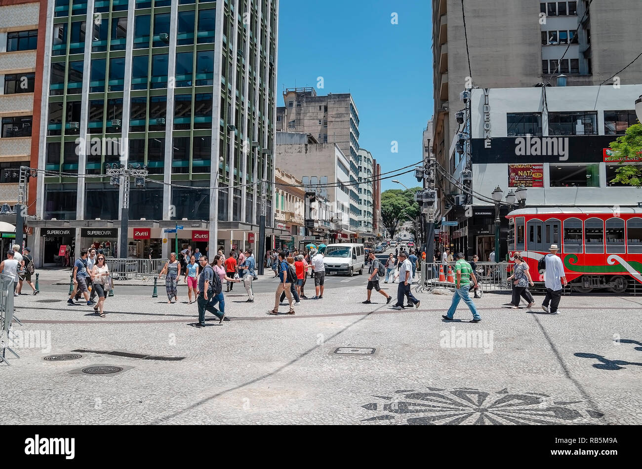 Curitiba - PR, Brazil - December 14, 2018: Photo of downtown of ...
