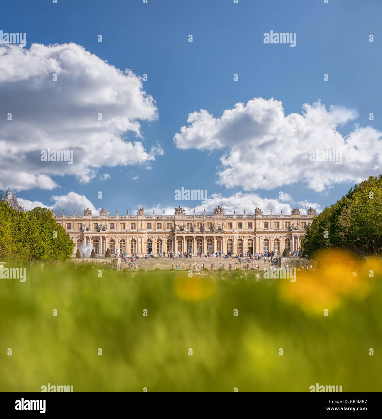 Chateau de Versailles during spring time in Paris FRANCE Stock Photo ...