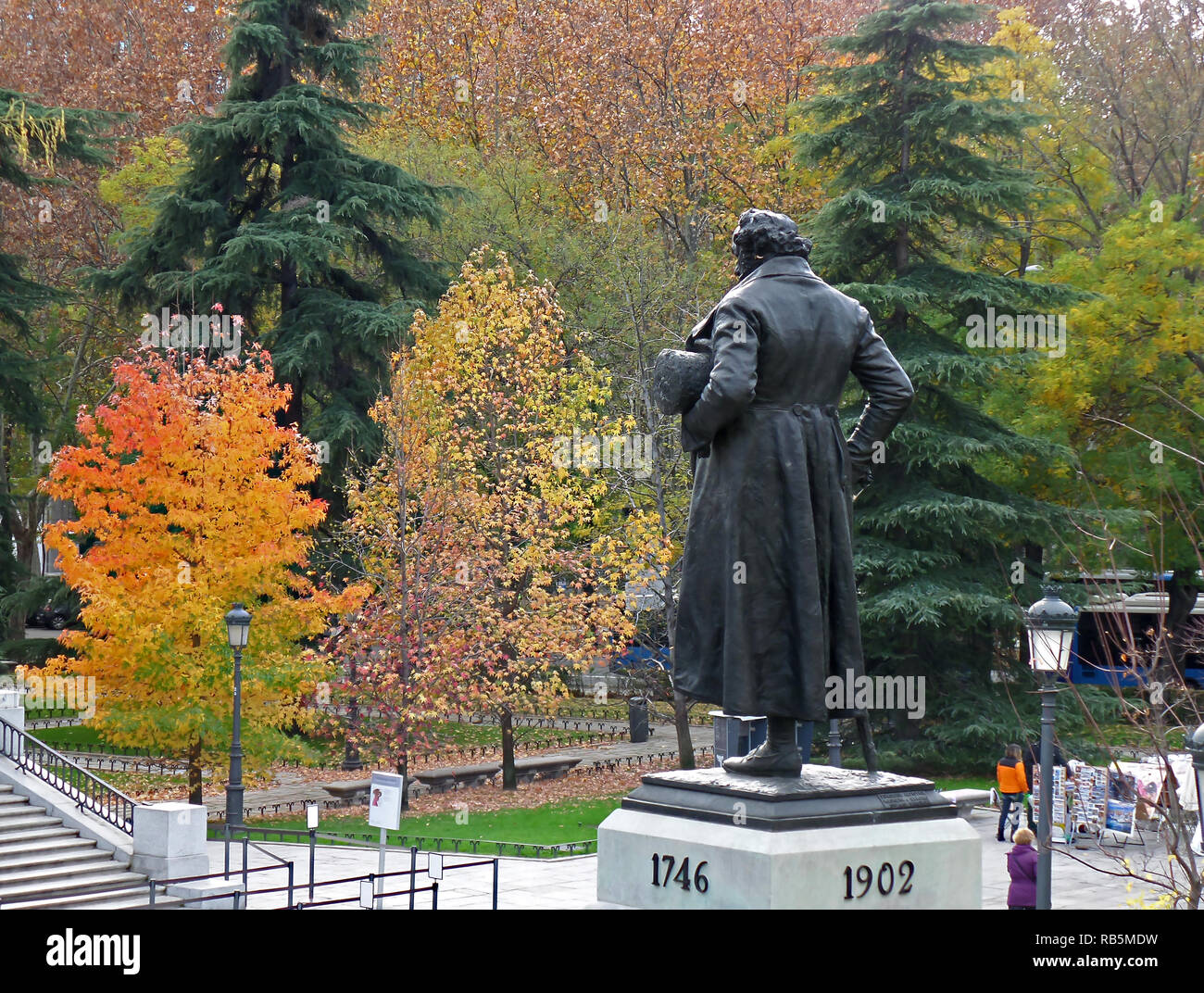 Monument of Francisco de Goya Facing the North Facade of Prado Museum ...