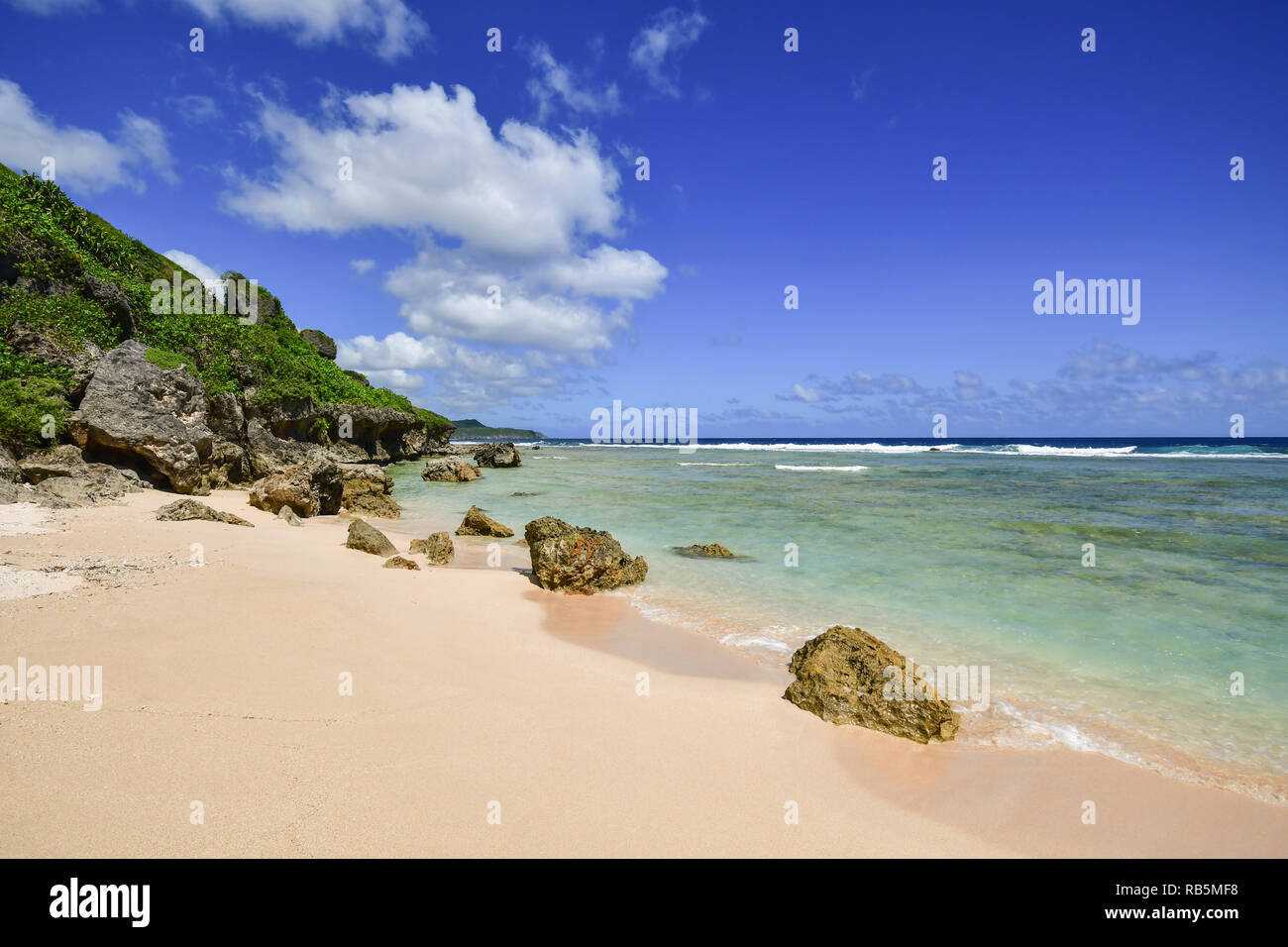 Beautiful Tagachang Beach in Guam, US Territory Stock Photo - Alamy