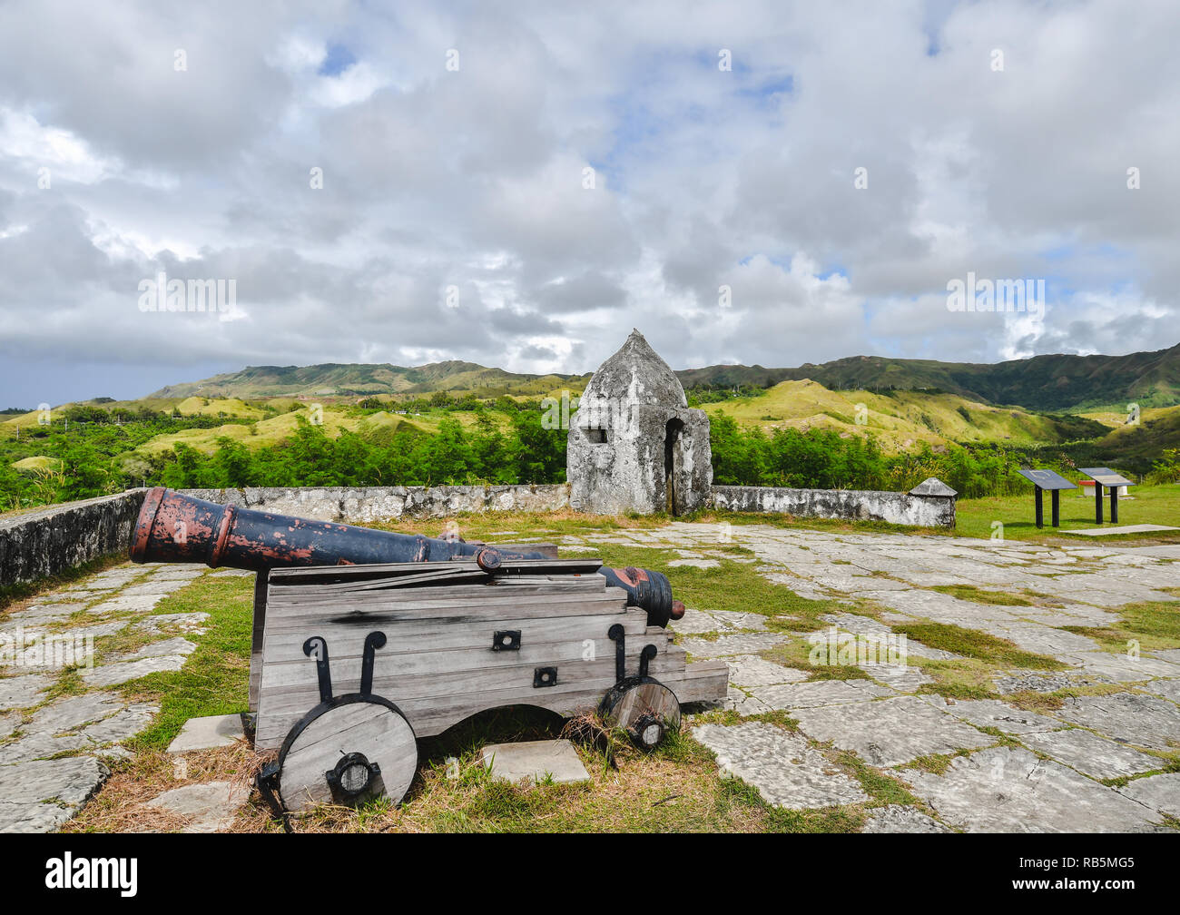 Fort Nuestra Senora de la Soledad fortification near Umatac Beach, Guam ...