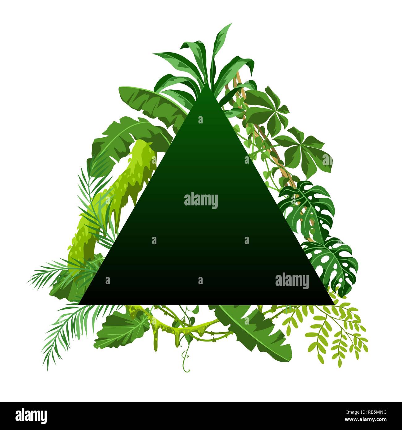 Background with jungle plants Stock Vector Image & Art - Alamy