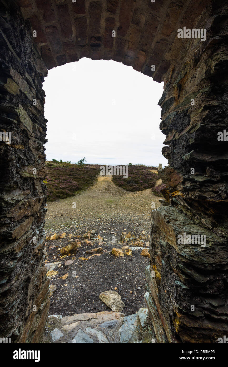 Different coloured rocks in ex copper mine area. Parys Mountain, Amlwch ...