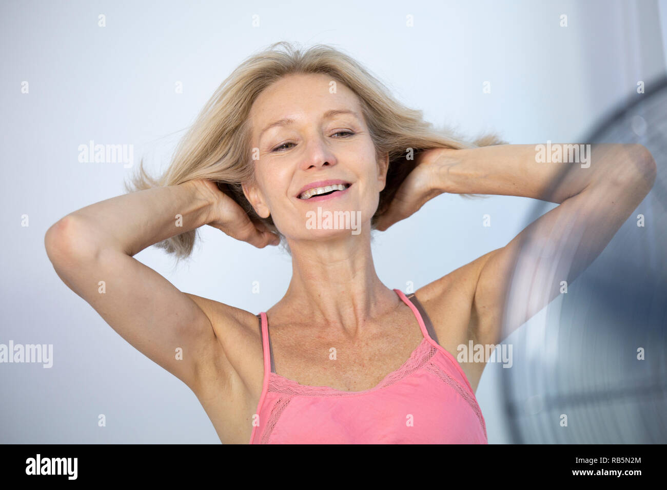 Woman hot fan 50 hi-res stock photography and images - Alamy