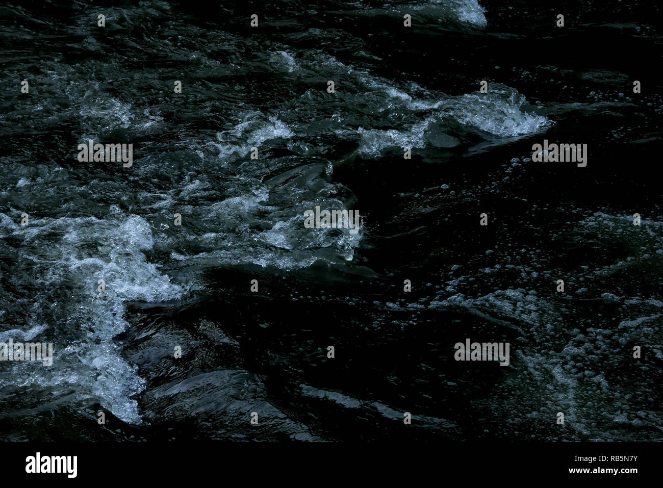 Abstract dark blue Waterfall wave water background texture Stock Photo ...