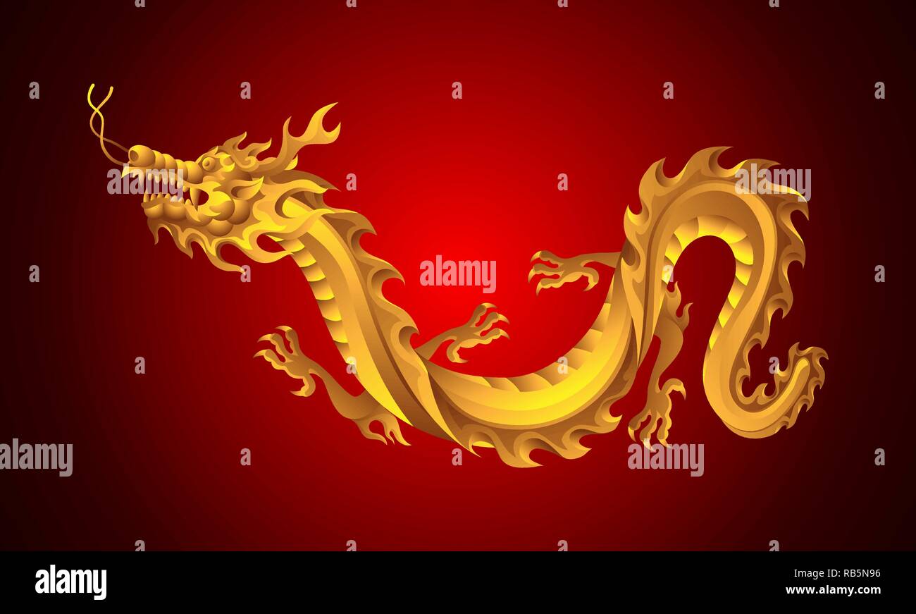 Illustration of Chinese dragon Stock Vector Image & Art - Alamy
