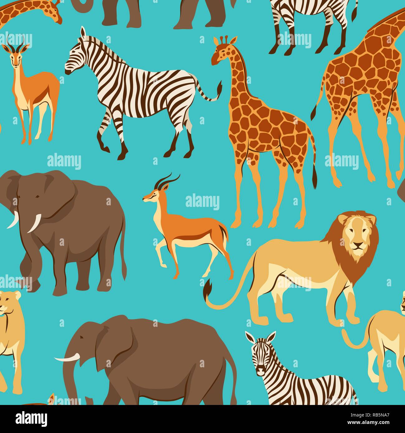 African woodland animals Stock Vector Images - Alamy