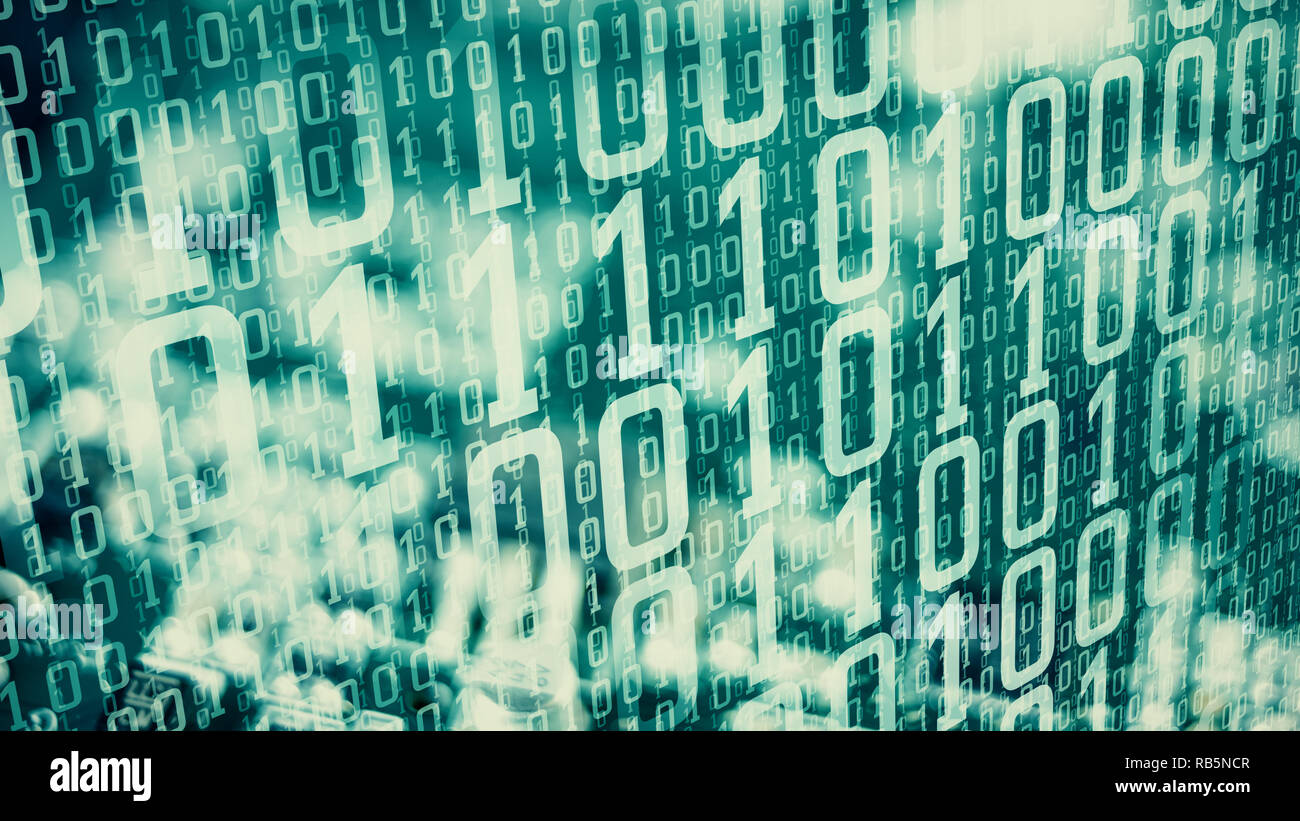 Artificial intelligence processing all data from network Stock Photo ...