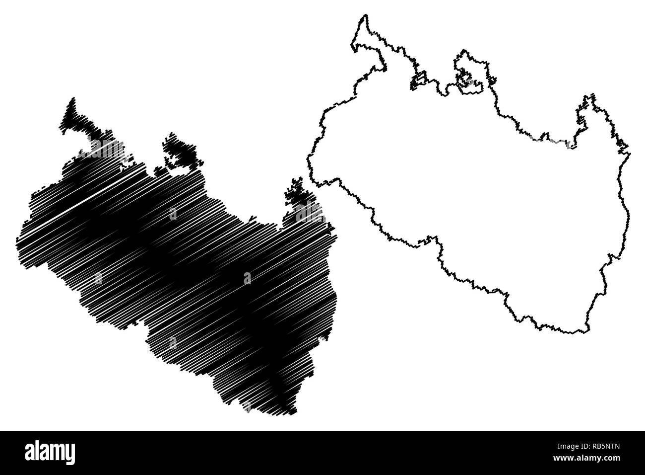 Rangpur Division (Administrative Divisions of Bangladesh) map vector ...