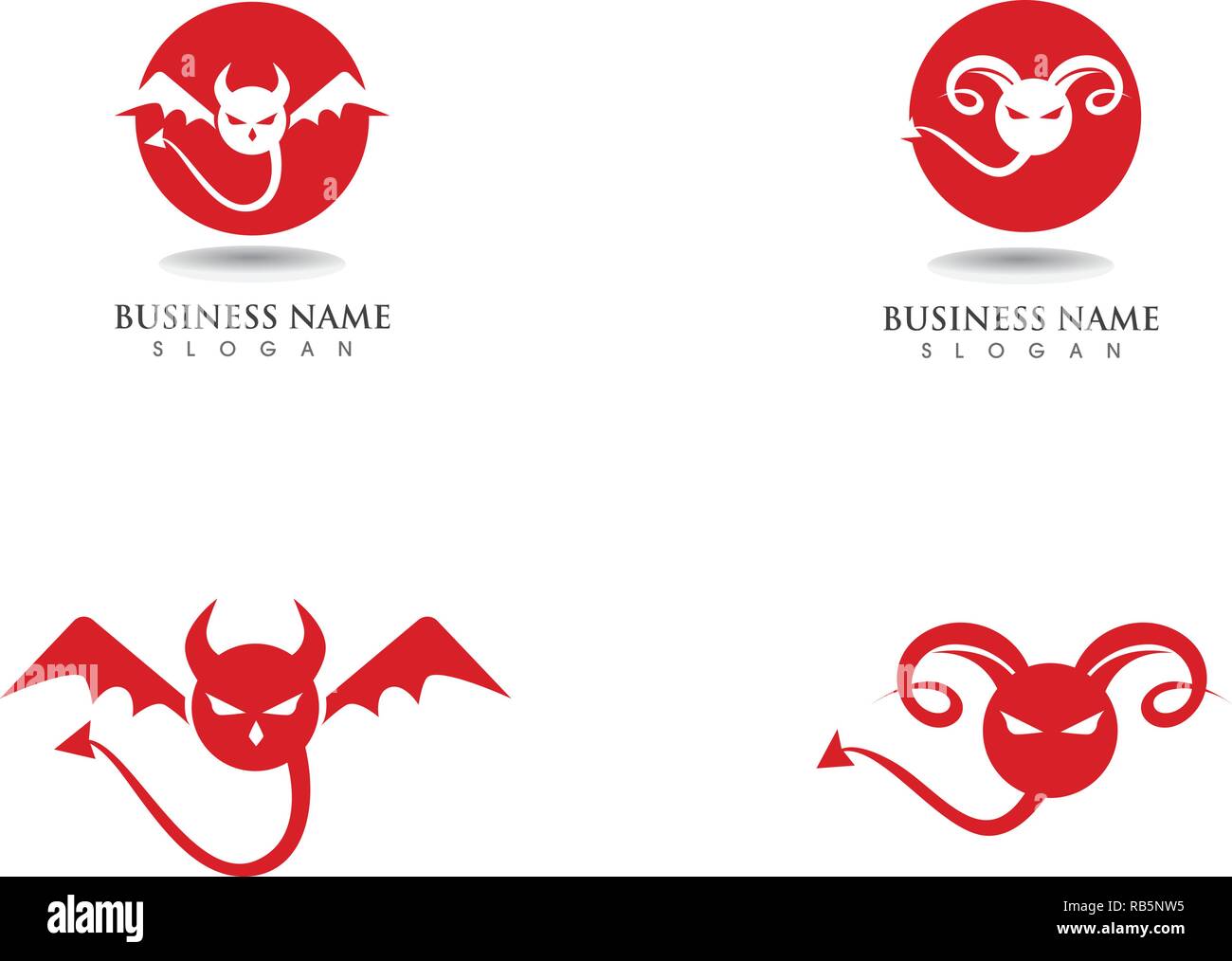 Devil logo vector icon template Stock Vector Image & Art - Alamy