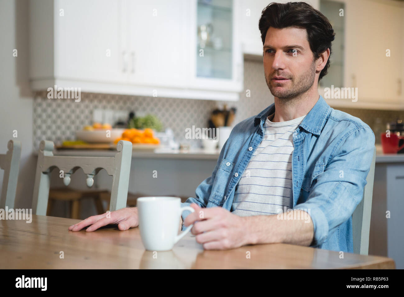 Adult male having morning coffee hi-res stock photography and images ...