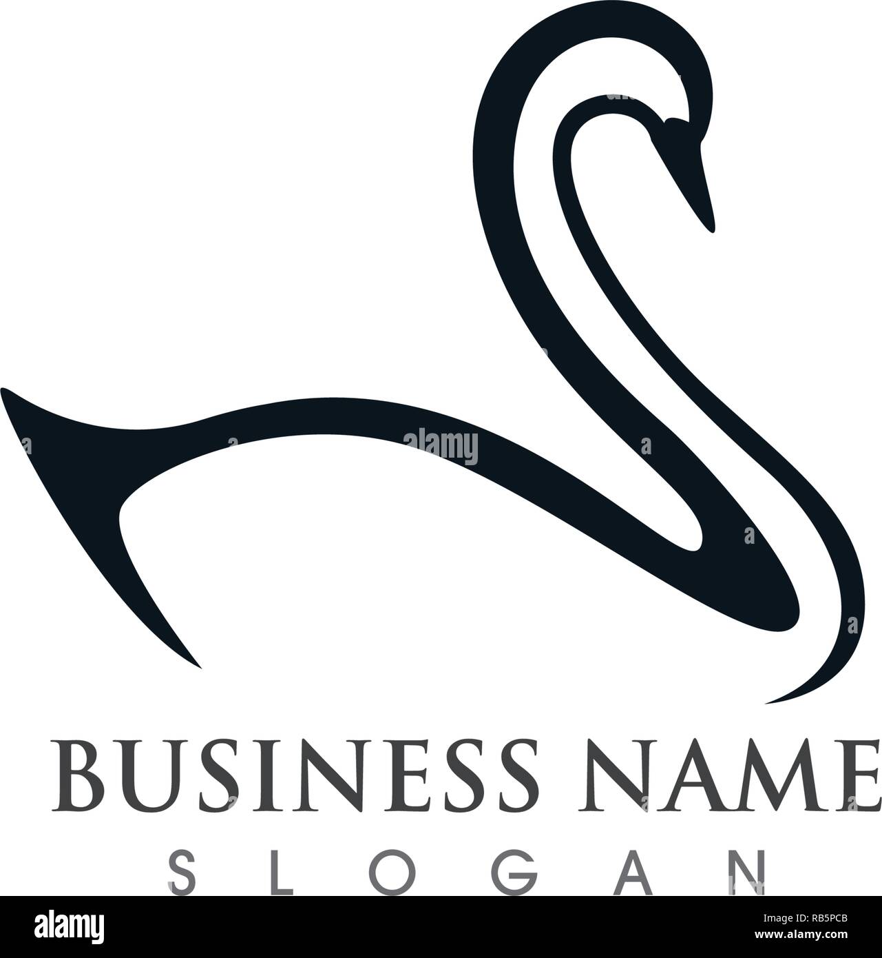 Swan logo Template vector Stock Vector Image & Art - Alamy