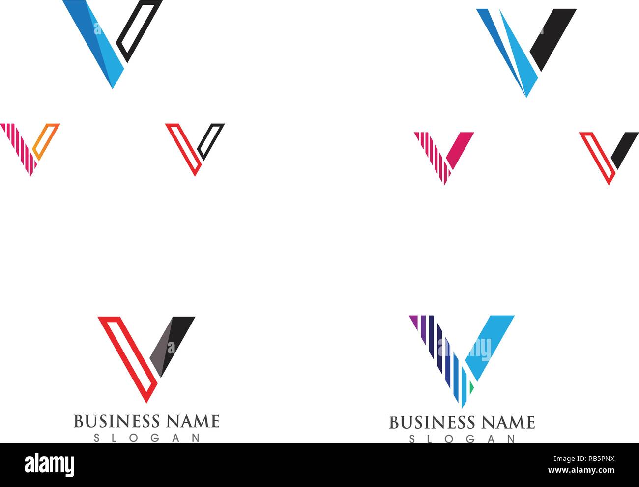 V logo and symbol vector template icons Stock Vector Image & Art - Alamy
