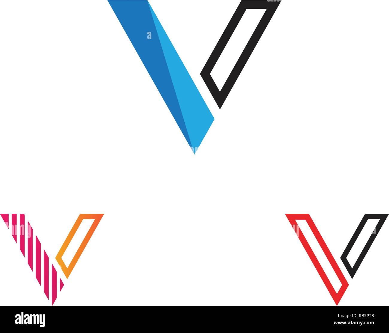 V logo and symbol vector template icons Stock Vector Image & Art - Alamy