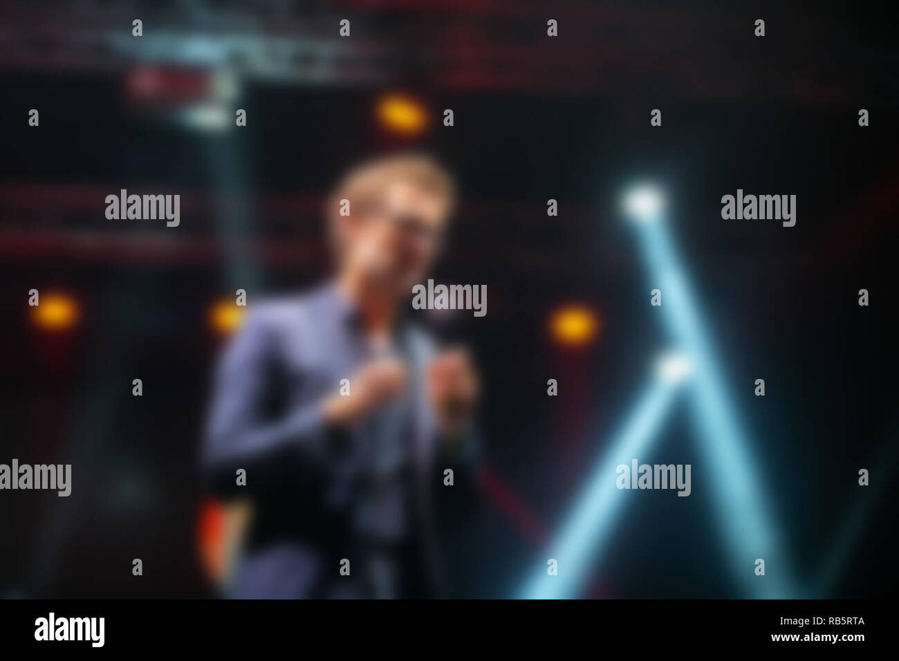 Unidentified person do the public speaking, in concept of abstract, art ...