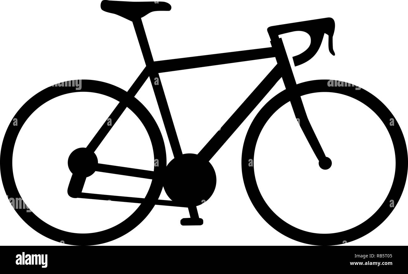 Racing bike icon in black Stock Photo - Alamy