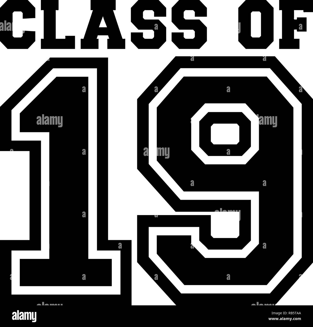 Class of 2019 black and white Stock Photo - Alamy