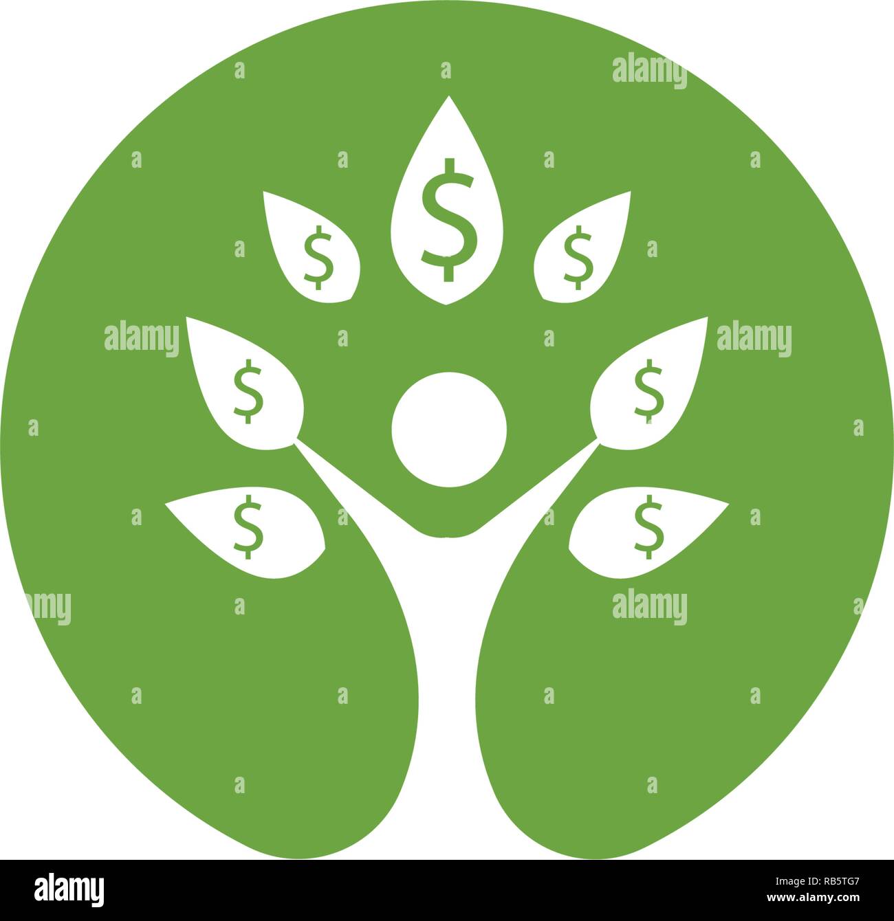 Tree green people identity card vector logo template Stock Vector Image ...