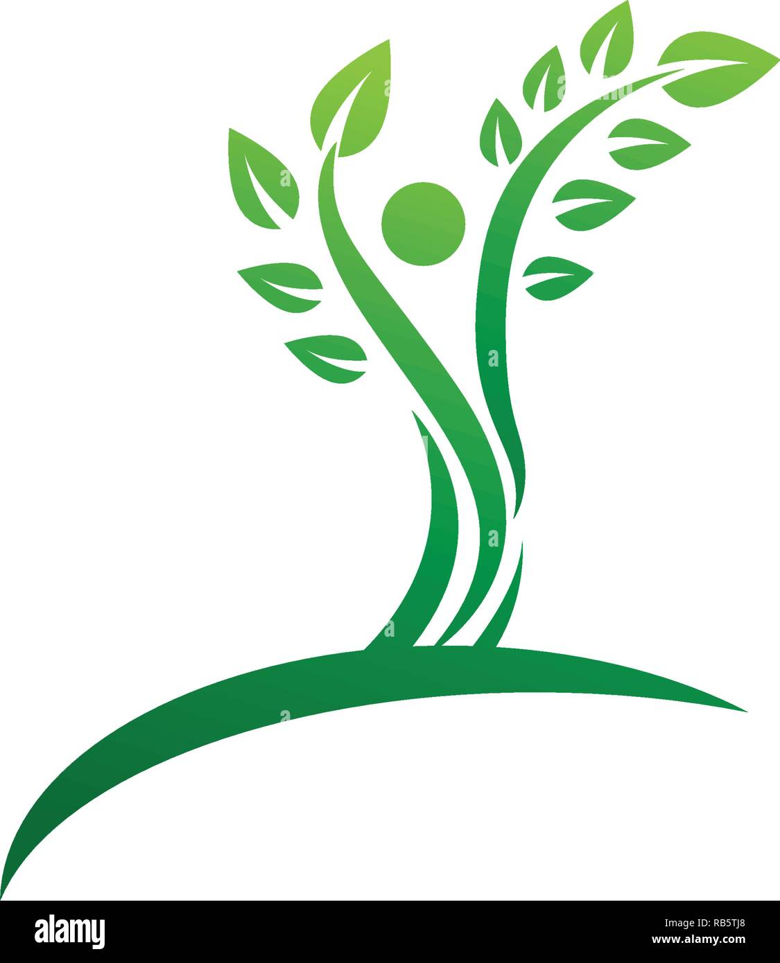 Tree green people identity card vector logo template Stock Vector Image ...