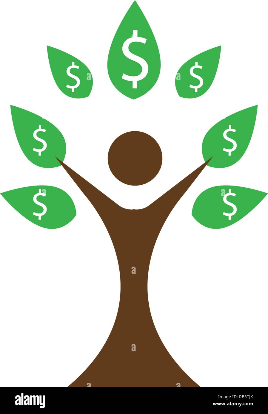 Tree green people identity card vector logo template Stock Vector Image ...