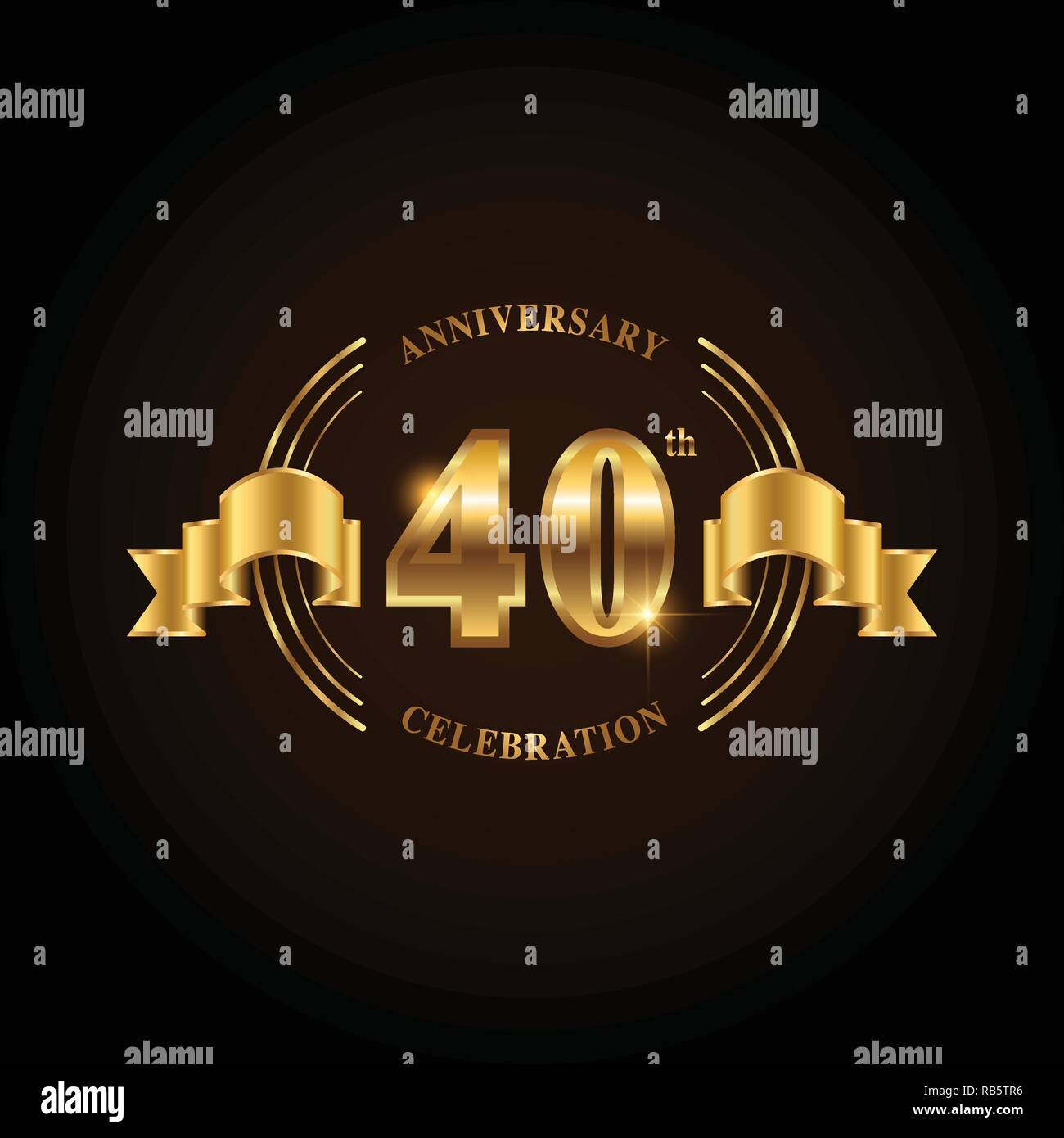 Template logo 40 years anniversary Stock Vector Images - Alamy
