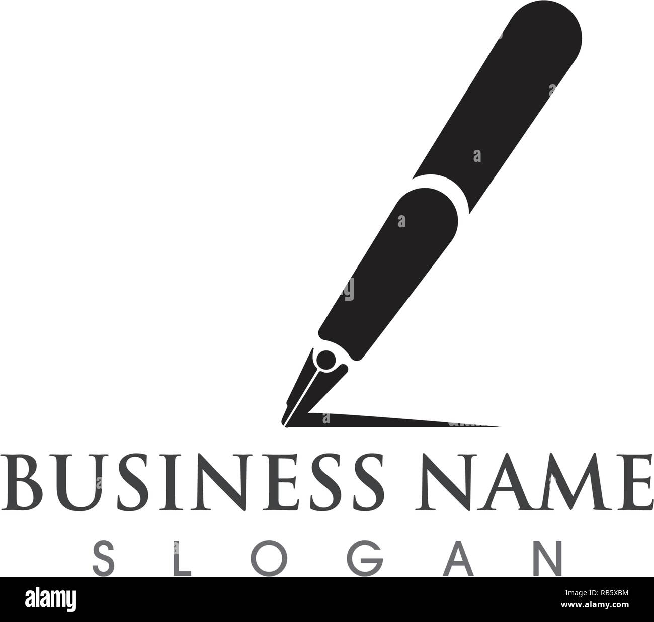 pen Logo template Vector illustration Stock Vector Image & Art - Alamy