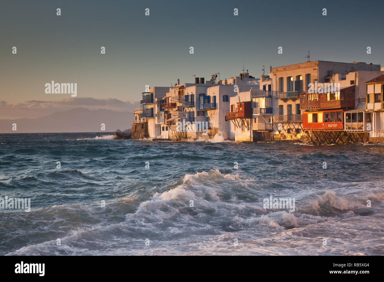 little venice at sunset, mykonos, Greece - luxury travel destiation ...