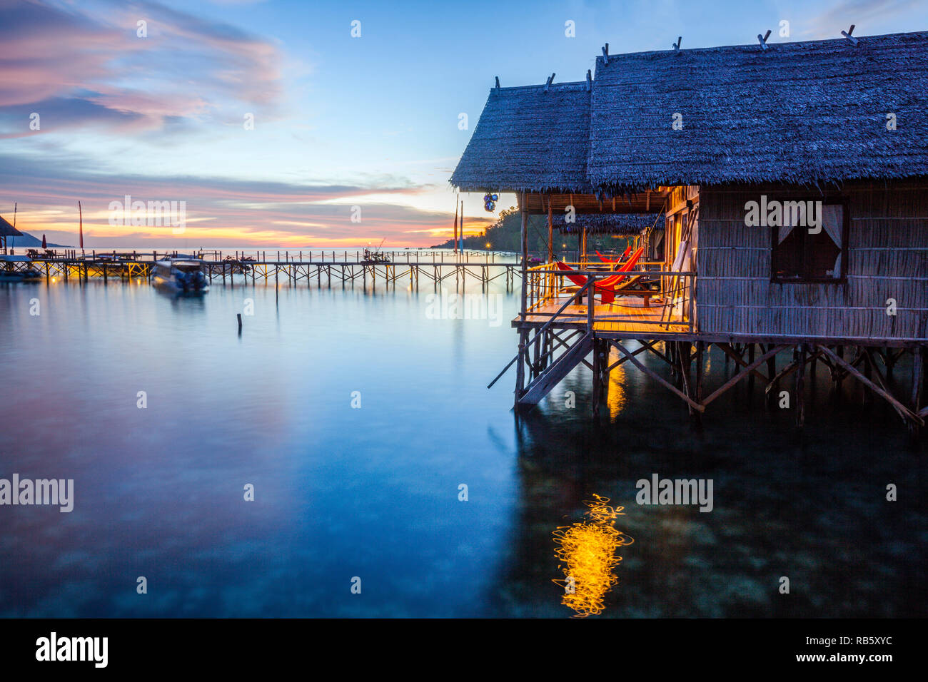 Resort Papua Explorer Divers, Raja Ampat, Indonesia Stock Photo - Alamy